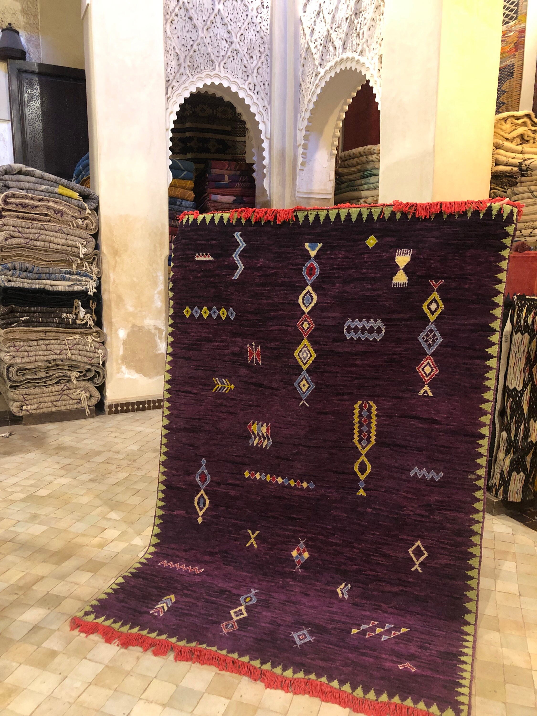 Patterned Berber Carpet