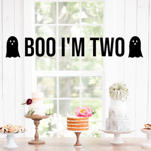 Boo I'm Two Cake Topper Halloween Cake Topper Boo Cake - Etsy