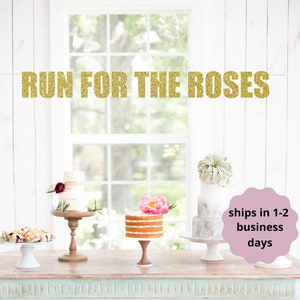Run for the Roses Banner - Kentucky Derby Party Banner - Derby Party ...