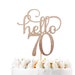 70th Birthday Cake Topper Birthday Cake Topper Gold 70 Cake Topper Gold ...