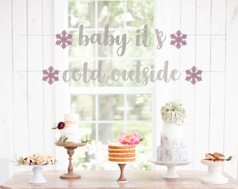 Baby It's Cold Outside Snowflake Party Fans - Etsy
