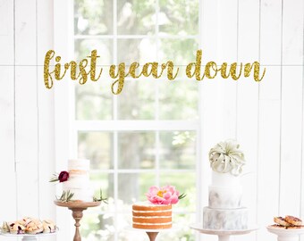 First Year Down Birthday Banner Birthday Banner | Etsy