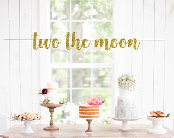Two the Moon 2nd Birthday Banner - Etsy