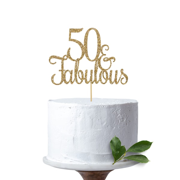 50th Birthday Cake Topper - Etsy