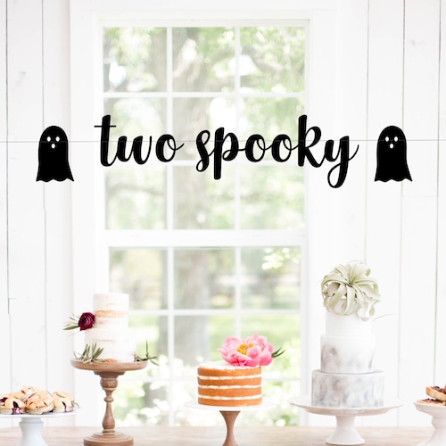 Editable Two Spooky Halloween Ghost 2nd Birthday Party - Etsy