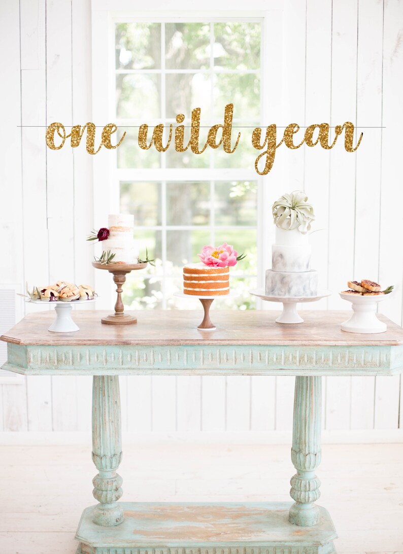 One Wild Year Banner - Birthday Banner - Etsy