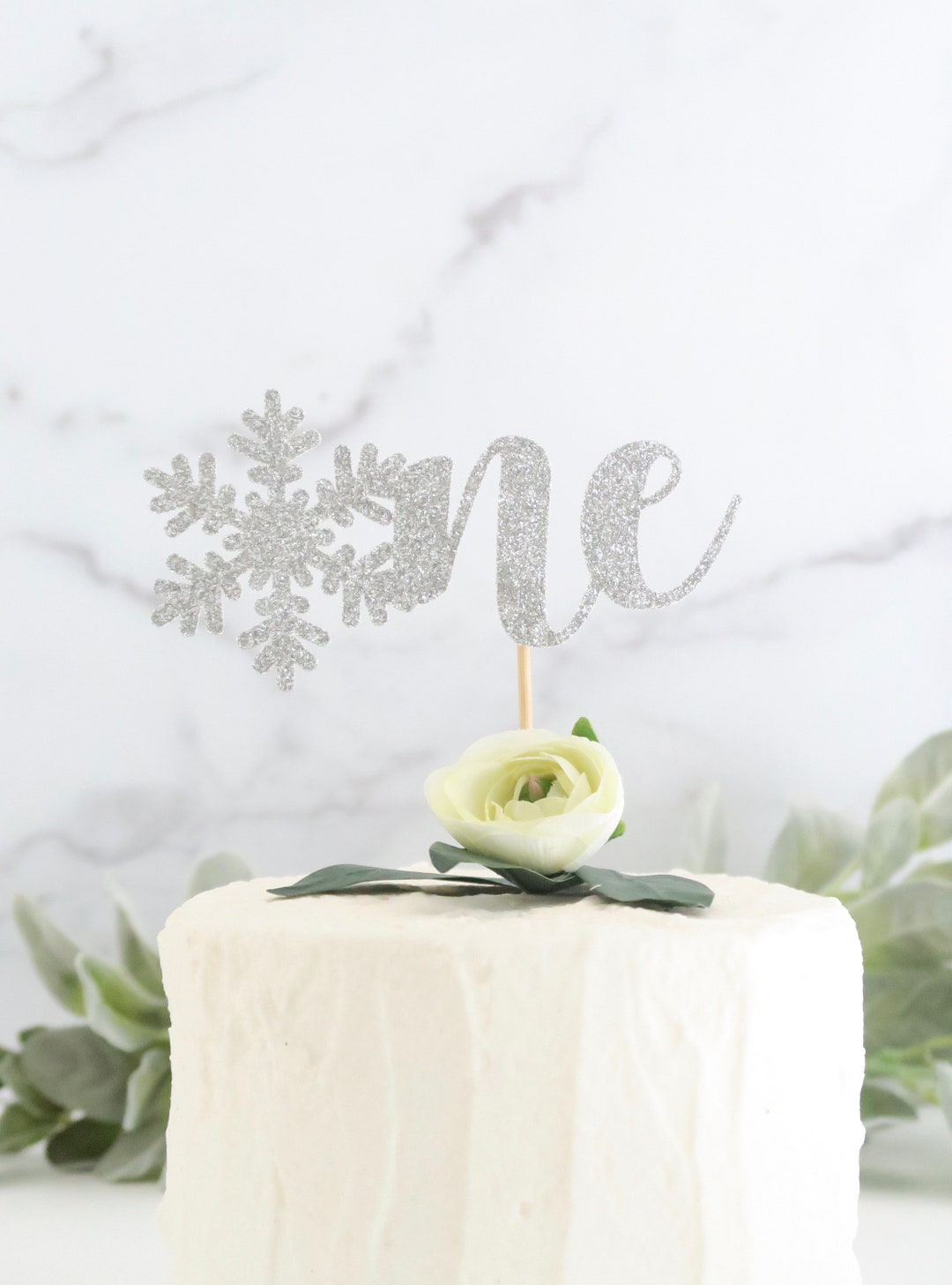 One Cake Topper - Snowflake Cake Topper - First Birthday Cake Topper - Etsy