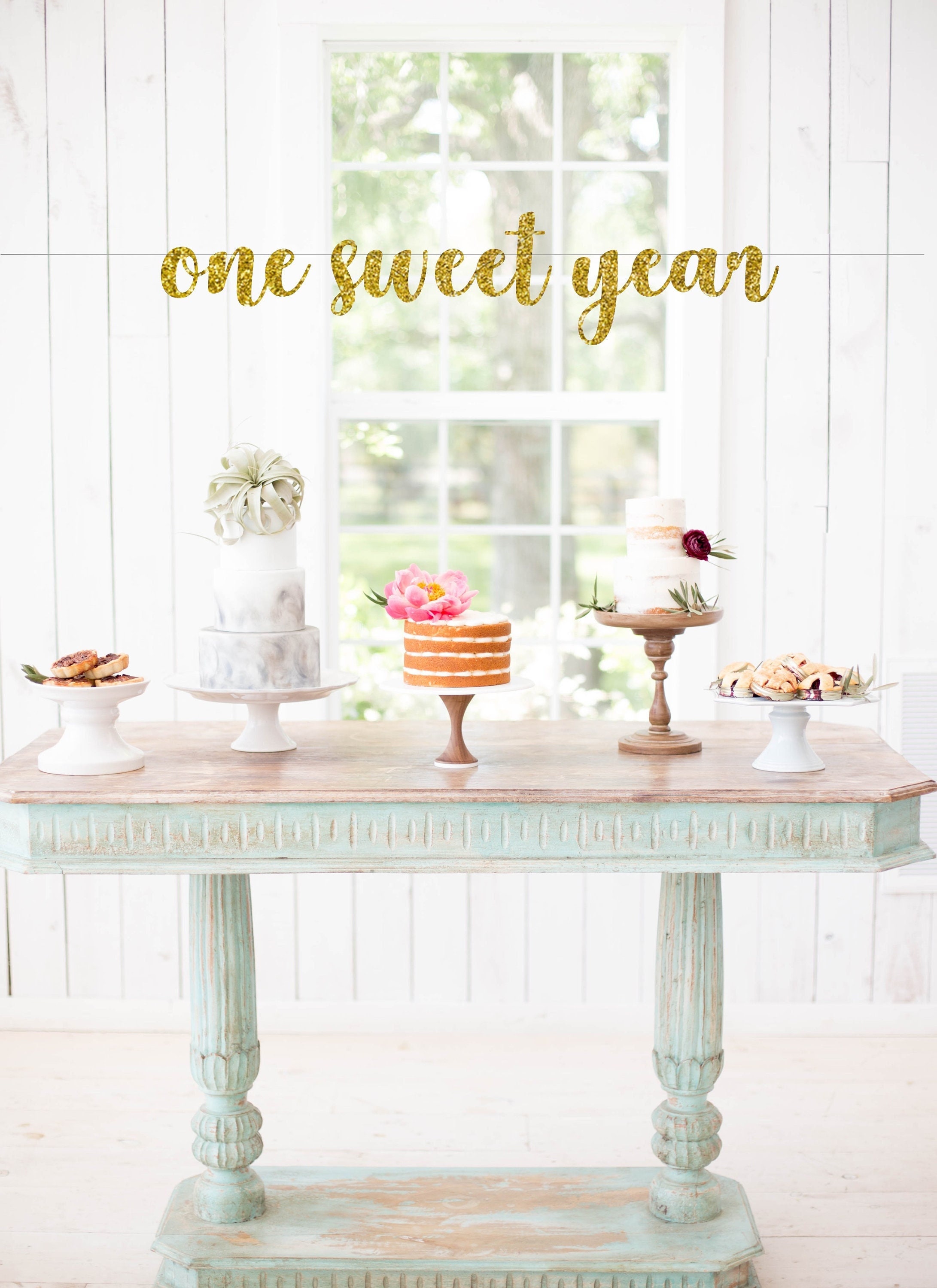 One Sweet Year Banner - Birthday Banner - Donut Grow up Party - First ...