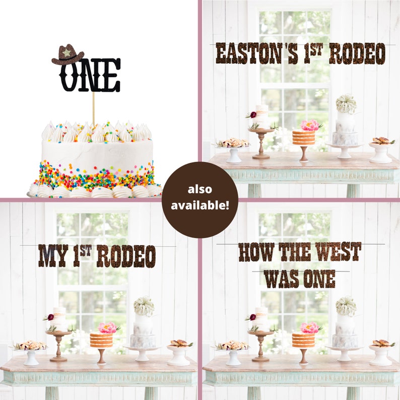 Custom Cowboy First Birthday Cake Topper 1st Birthday Cake - Etsy