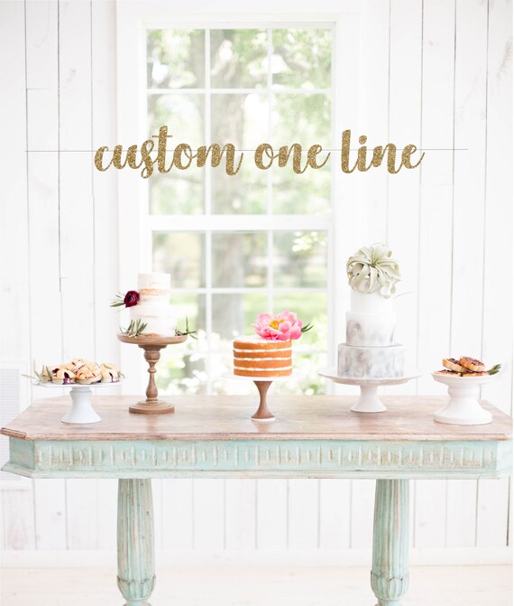 Custom One Line Banner Personalized Banner - Etsy