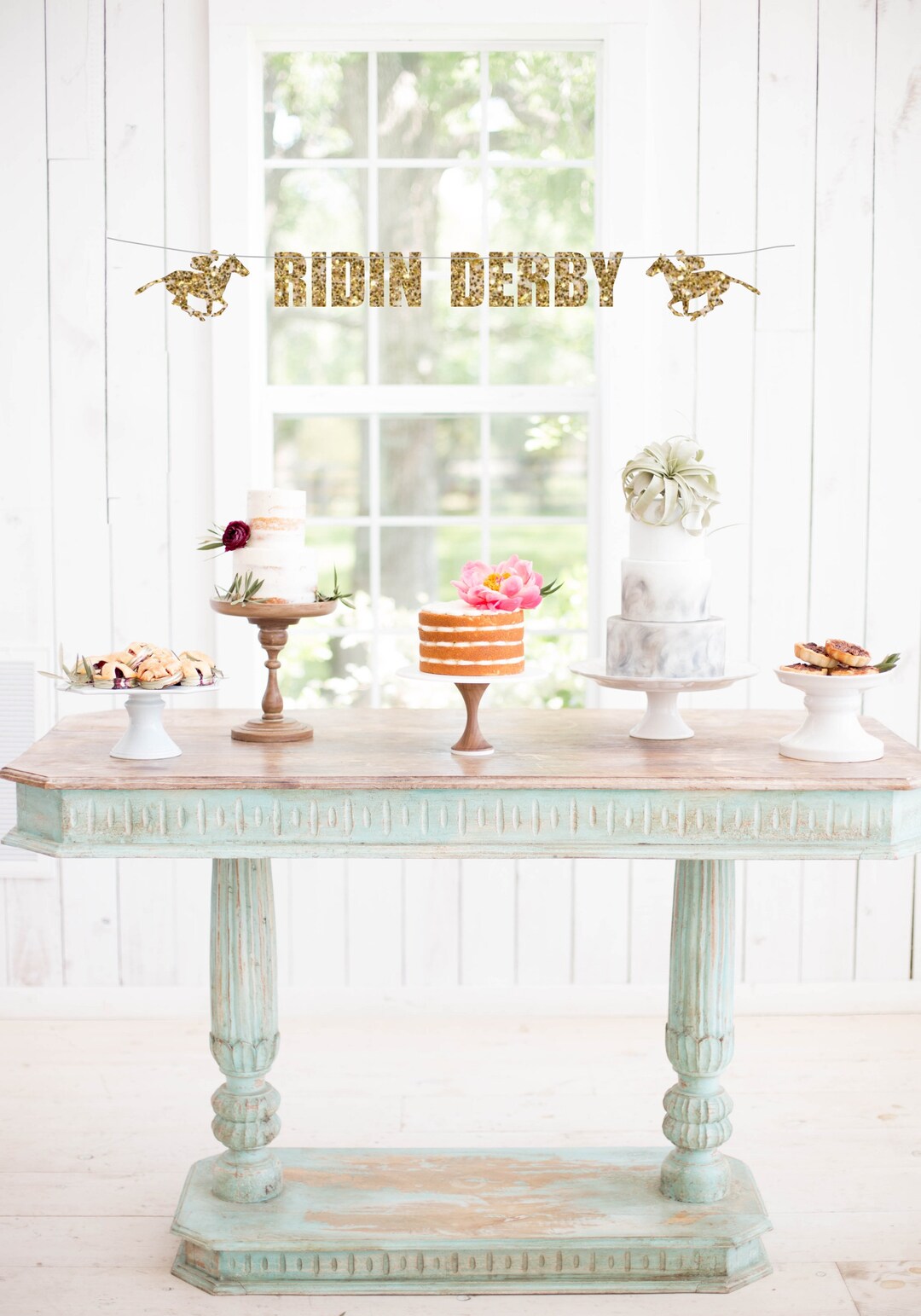 Ridin Derby Banner - Kentucky Derby Banner - Bridal Shower Banner ...