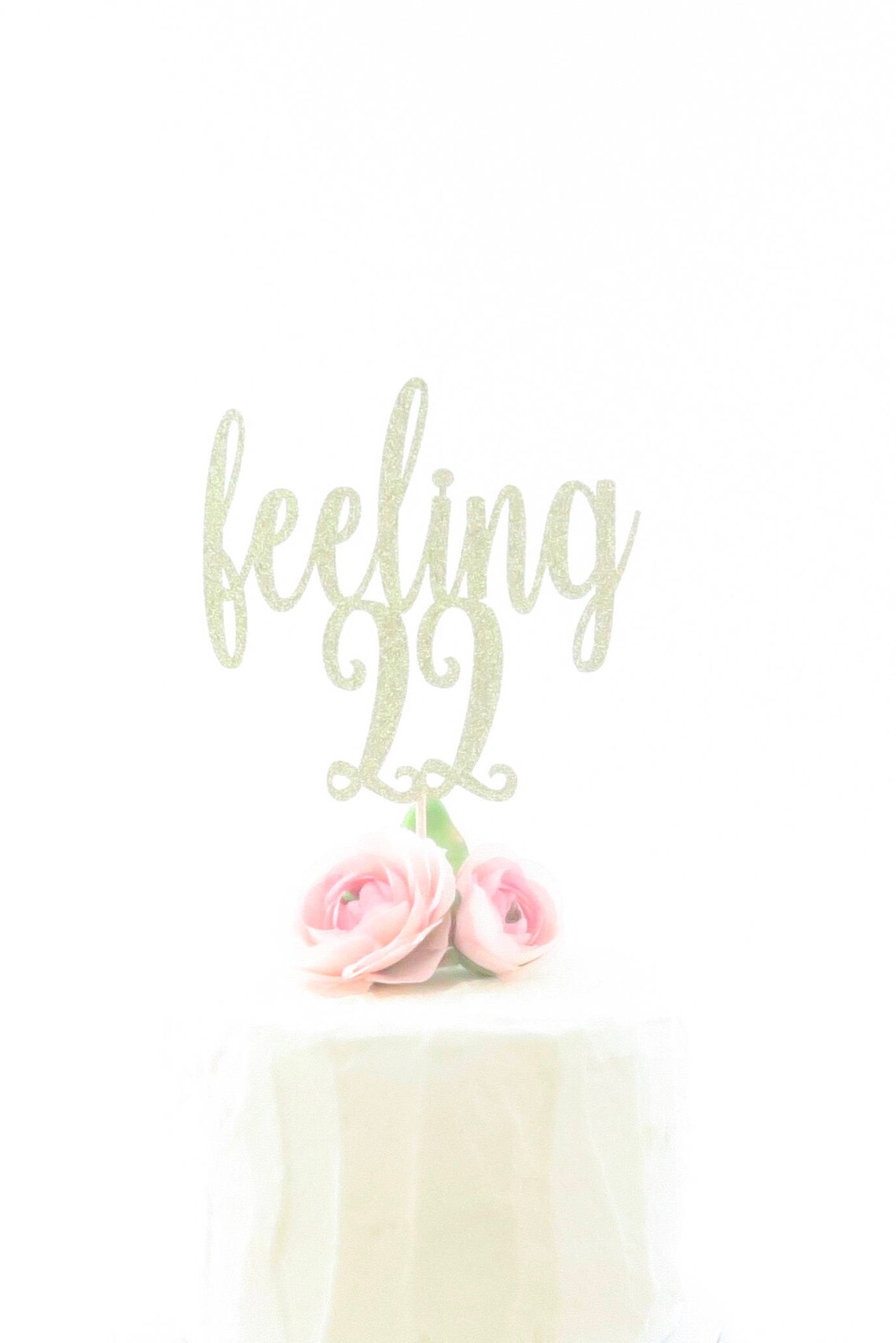 Feeling 22 Cake Topper Glitter Birthday Cake Topper 22nd | Etsy