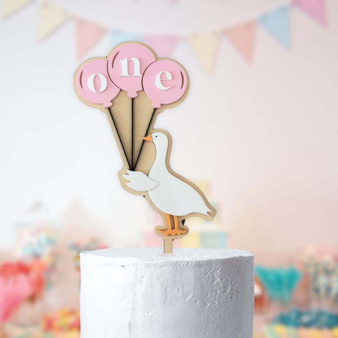 One Silly Goose Cake Topper, First Birthday Party Decorations, Silly ...