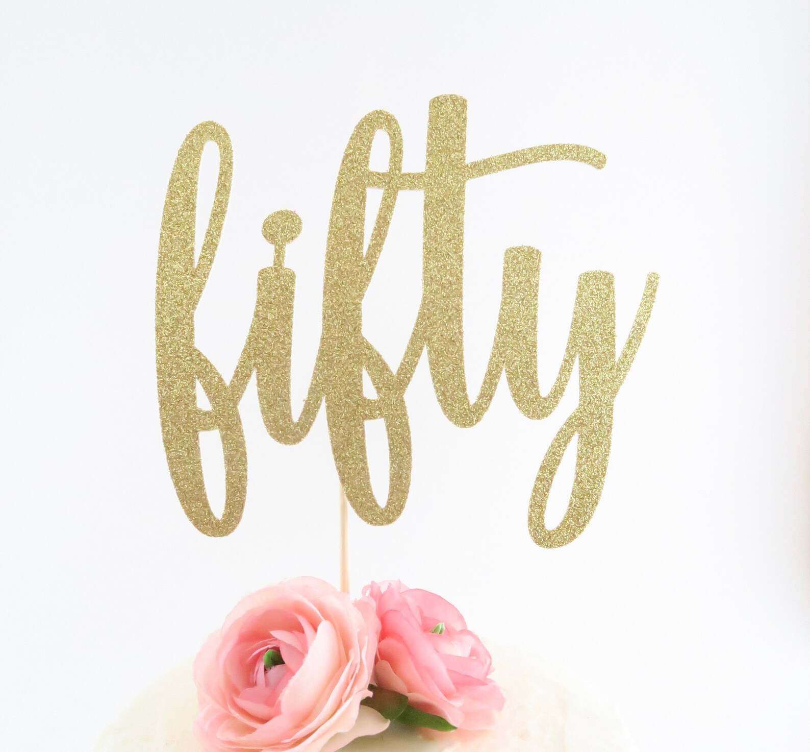 Fifty Cake Topper 50th Birthday Cake Topper Cake Topper - Etsy