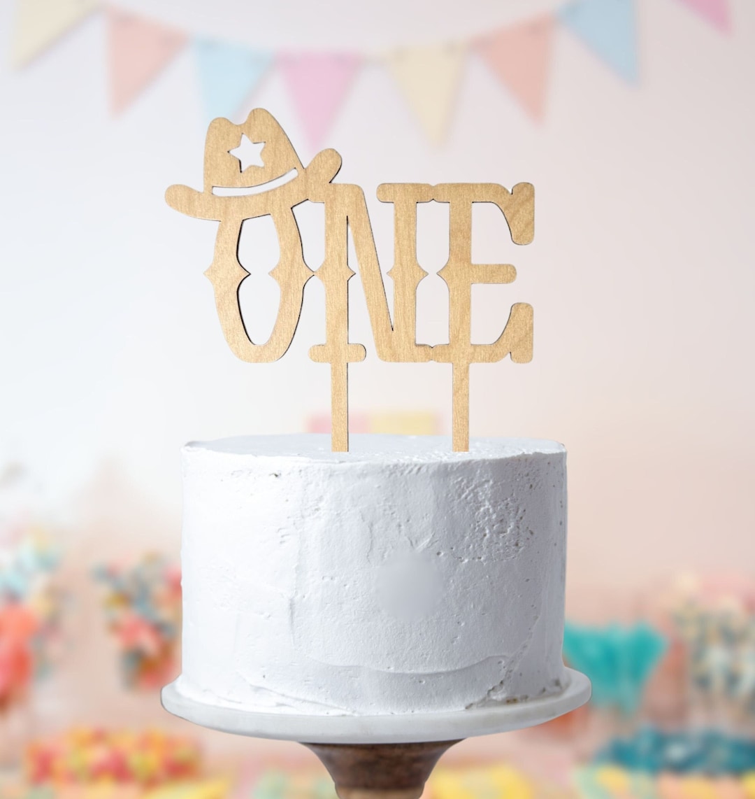 Cowboy First Birthday Cake Topper, 1st Birthday Cake Topper, Yeehaw ...