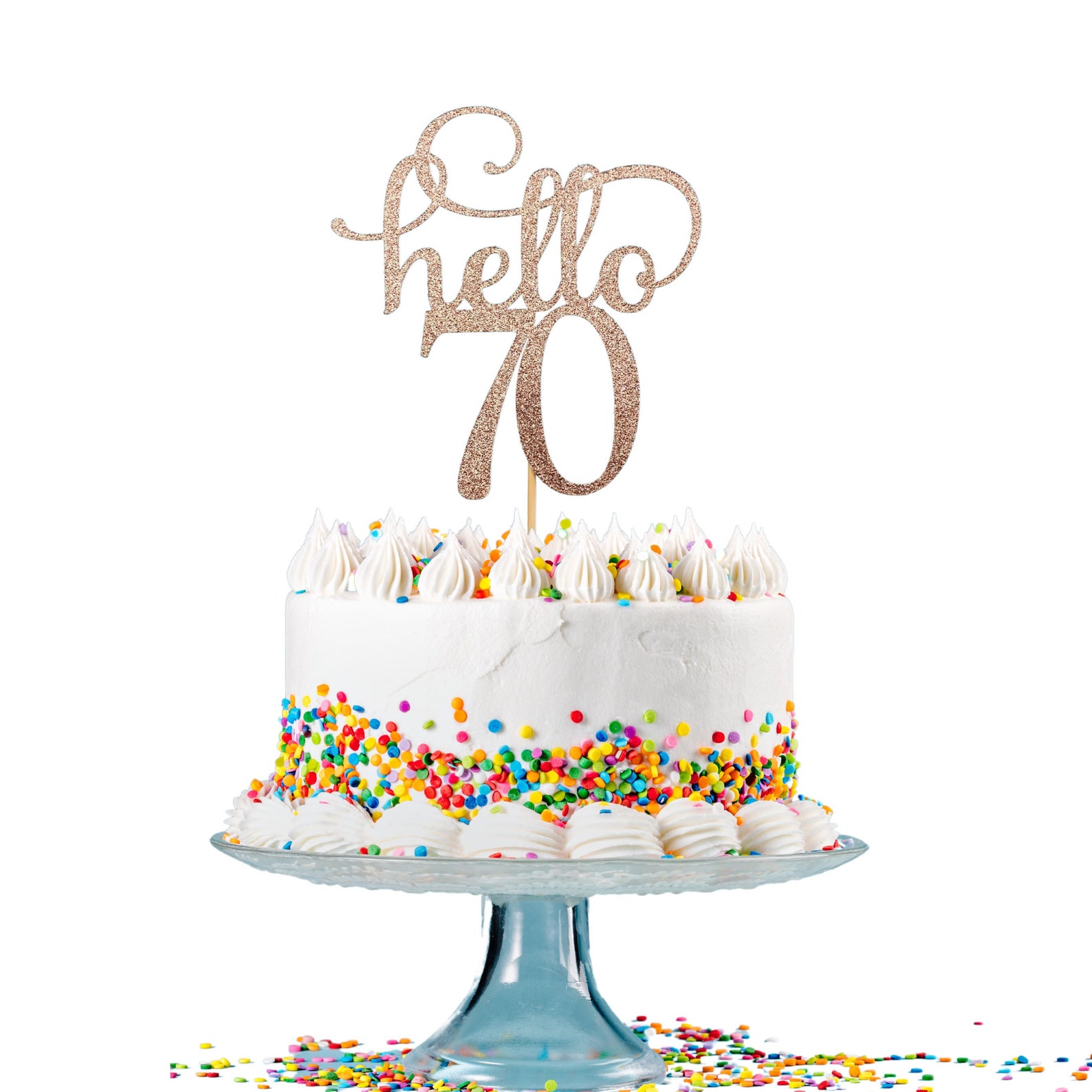 70th Birthday Cake Topper Birthday Cake Topper Gold 70 - Etsy