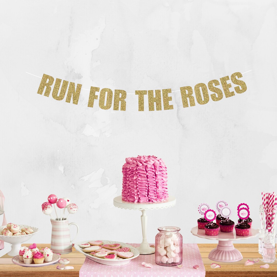 Run for the Roses Banner - Kentucky Derby Party Banner - Derby Party ...