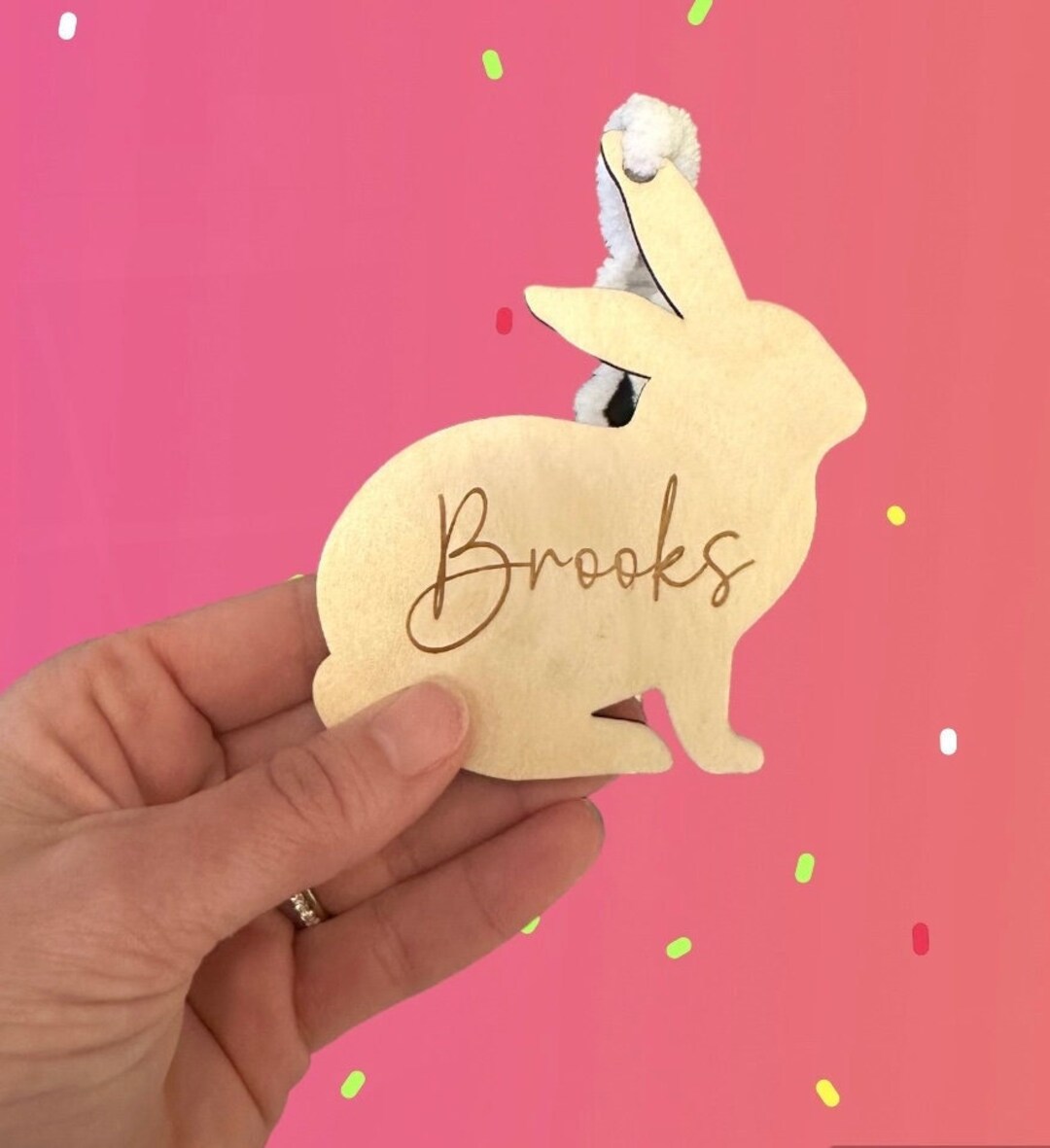 Easter Basket Tag - Kid's Basket Name Tag - Boho Gift Tag - Reusable ...