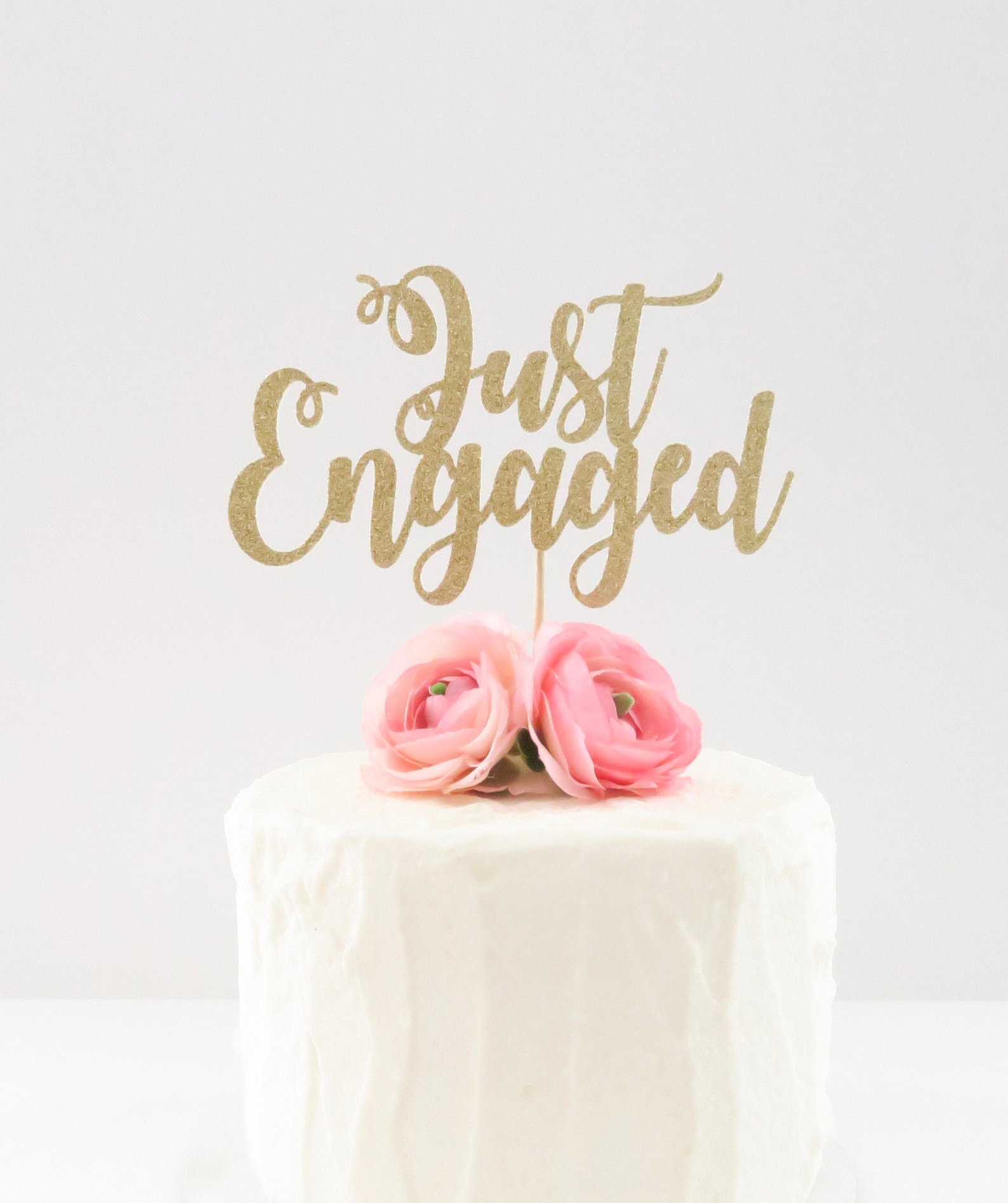 Just Engaged Cake Topper Engagement Cake Topper | Etsy