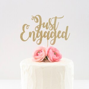 Just Engaged Cake Topper Engagement Cake Topper | Etsy