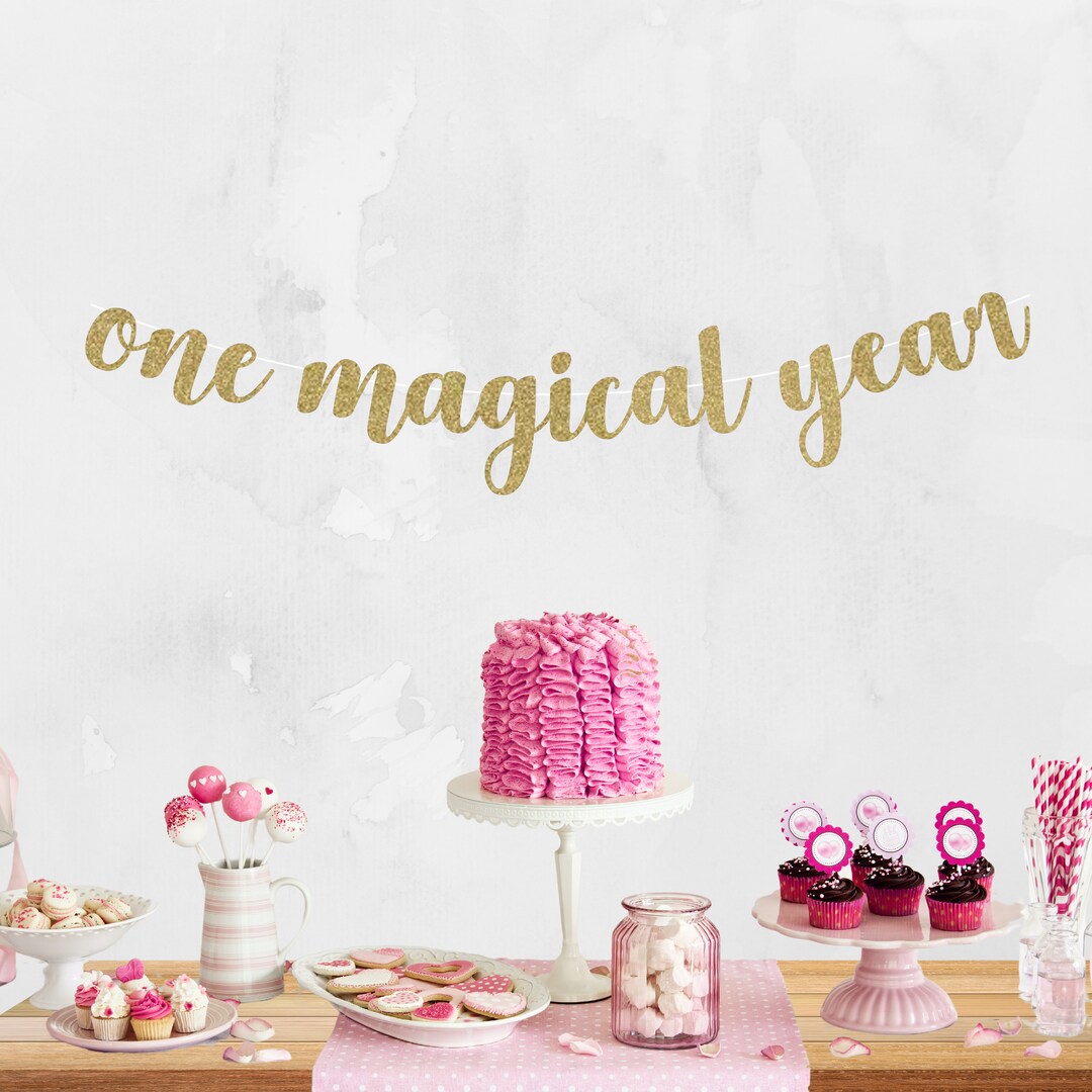 One Magical Year Banner - Birthday Banner - First Birthday Party ...