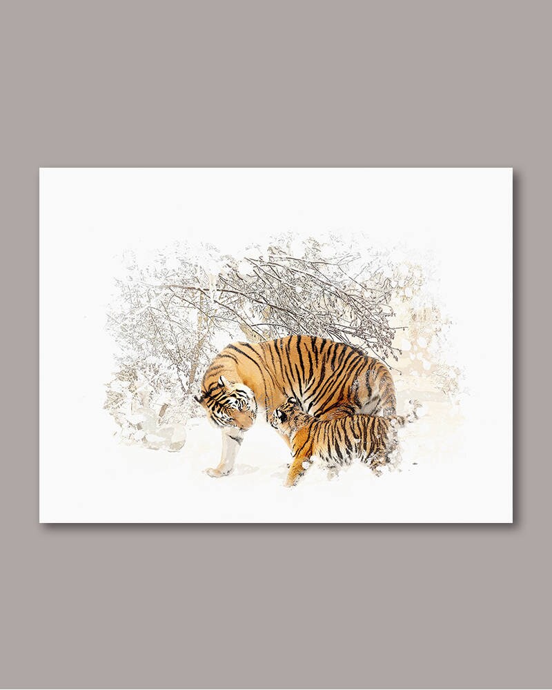 Tiger Print, Tiger Digital Print, Animal Printable Art, Tiger Abstract ...
