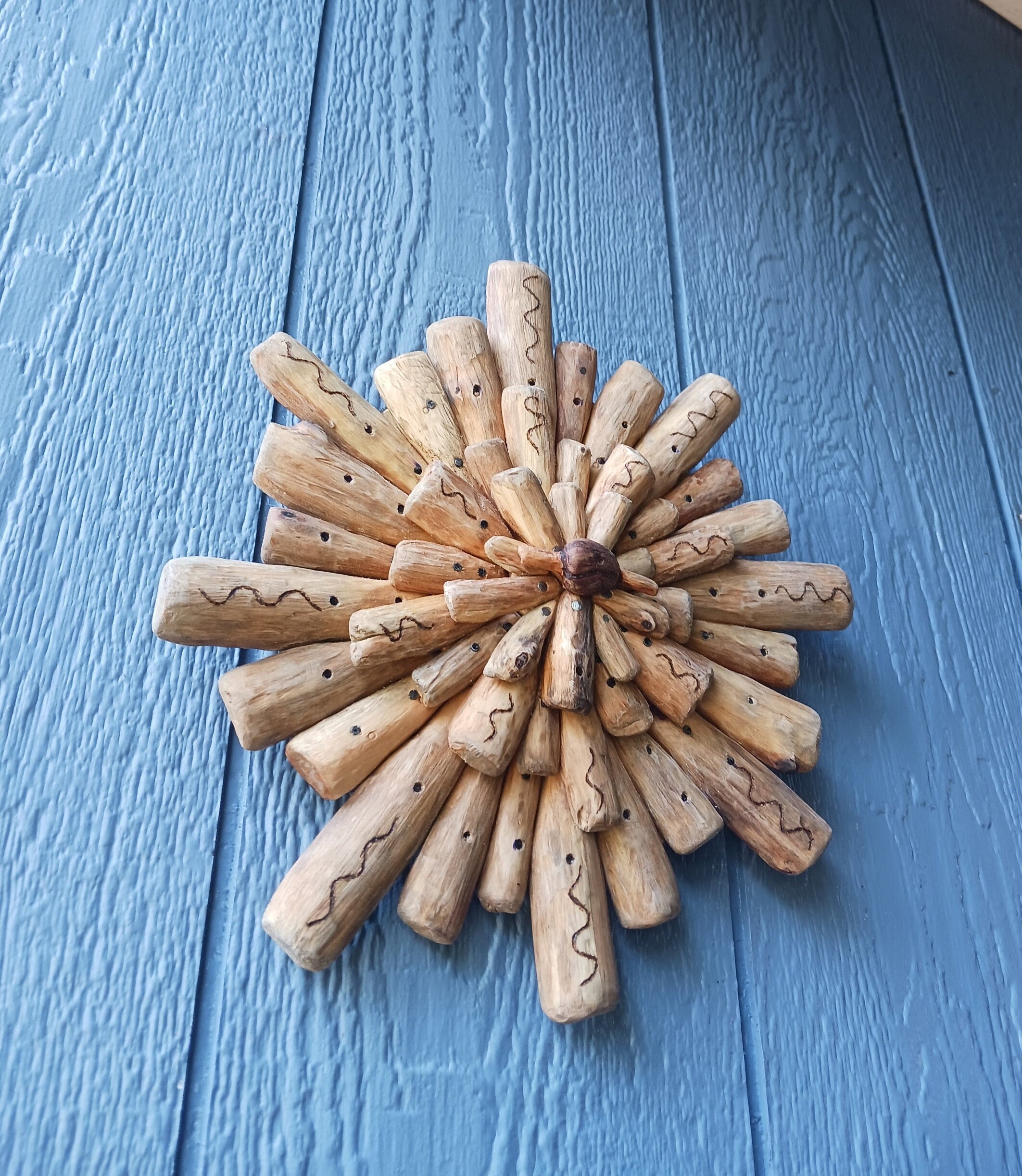 Ghost Wood or Driftwood Starburst Wall Decor 12 Inch Diameter - Etsy