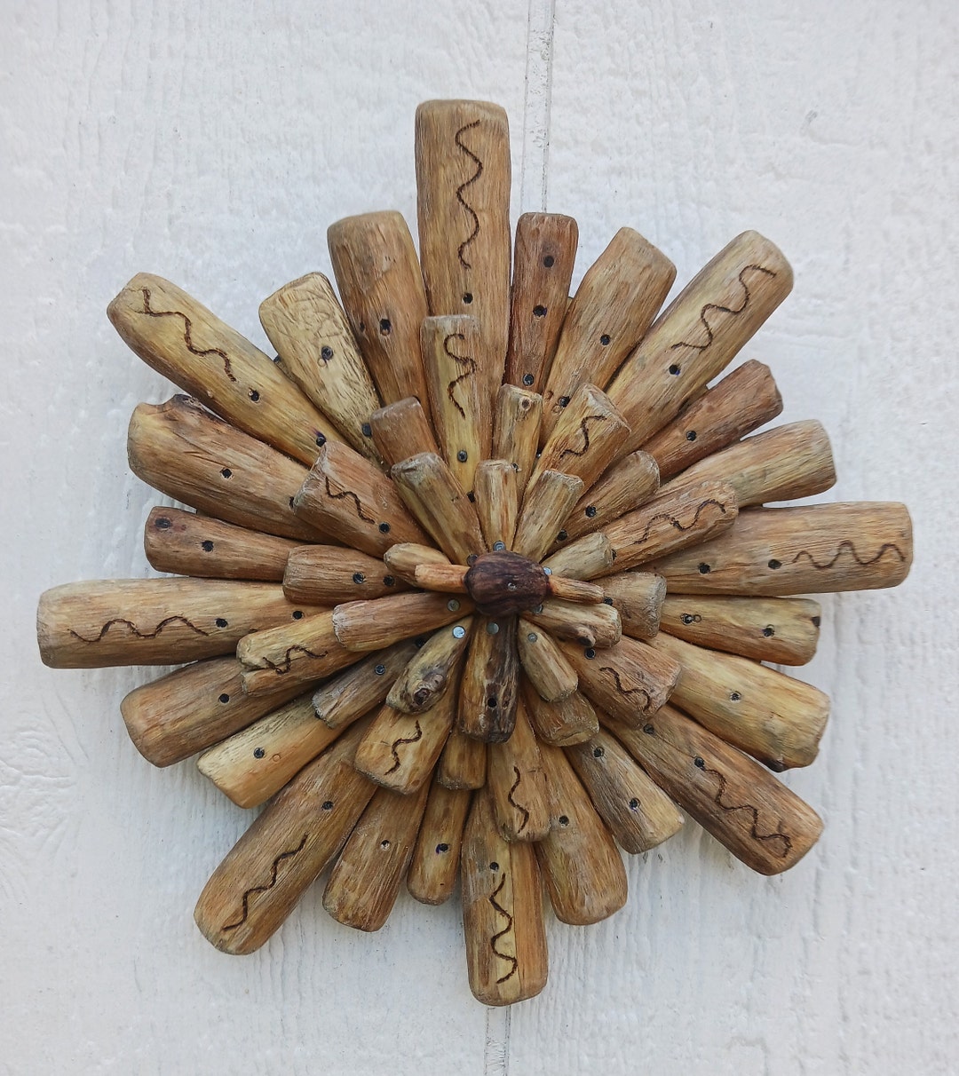 Ghost Wood or Driftwood Starburst Wall Decor 12 Inch Diameter - Etsy