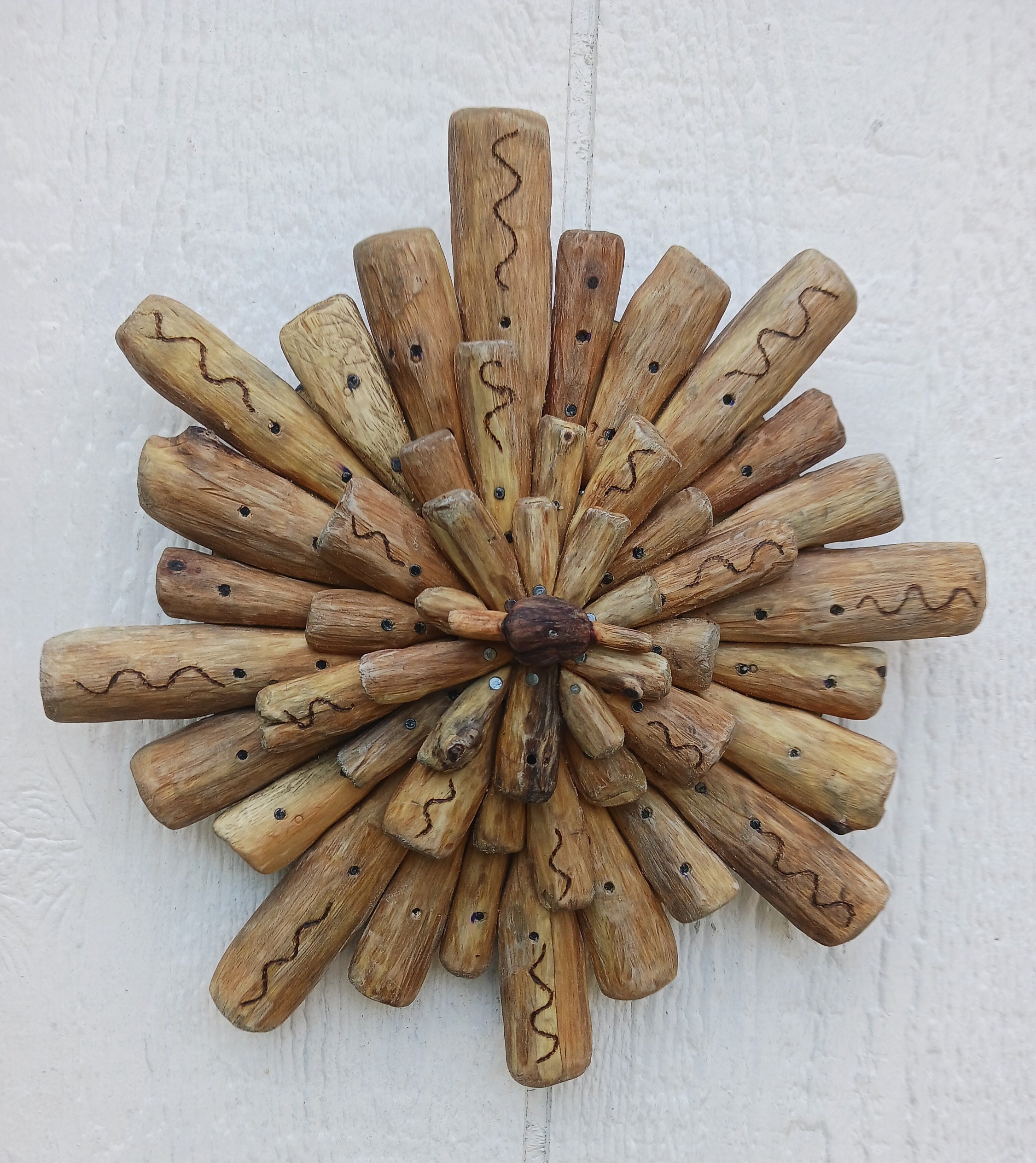 Ghost Wood or Driftwood Starburst Wall Decor 12 Inch Diameter - Etsy