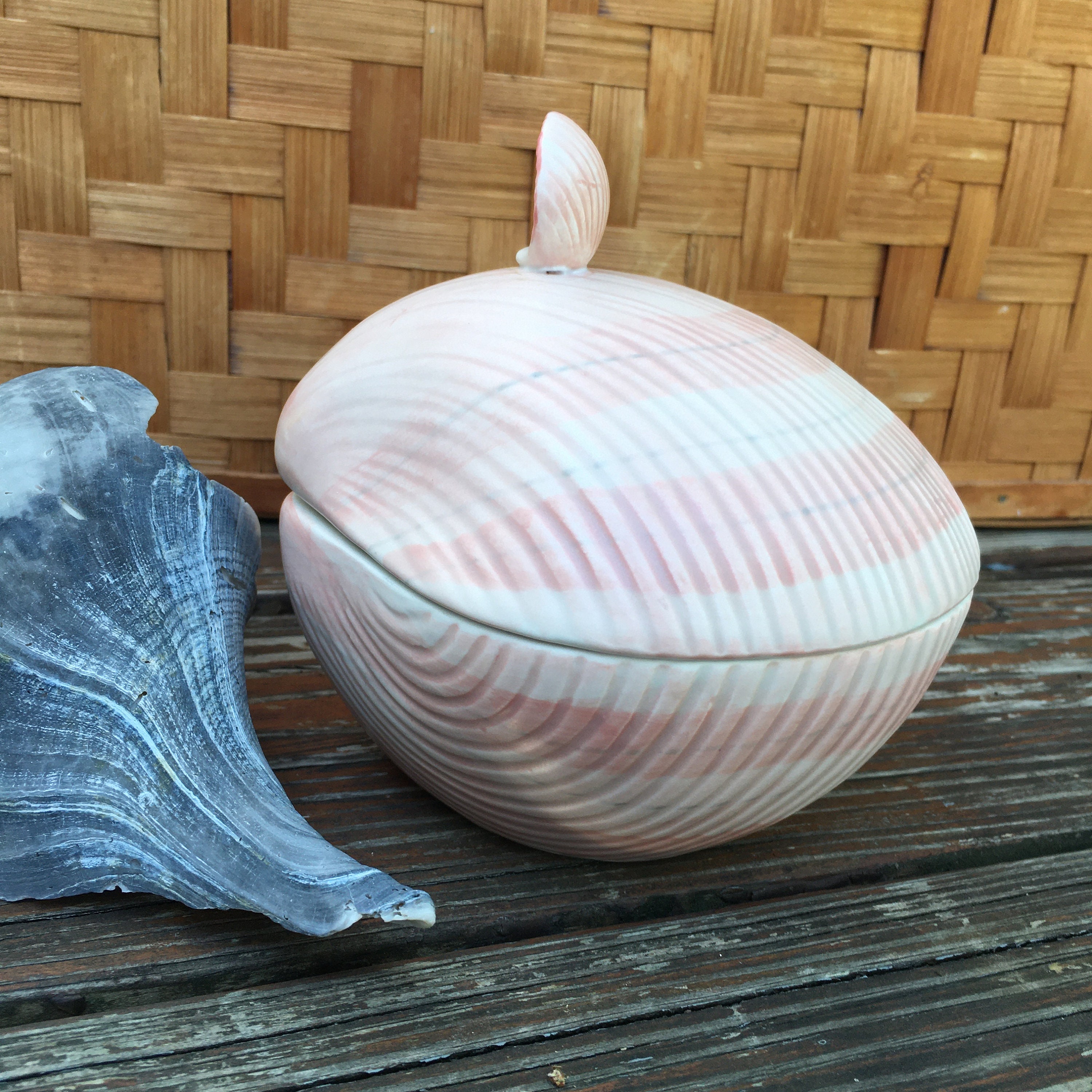 Vintage Fitz and Floyd Shell Shaped Trinket Box 1976 - Etsy