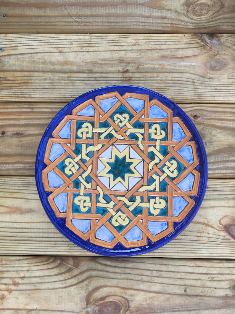 Celtic Knot Pottery Plate Islamic Art Celtic Art - Etsy