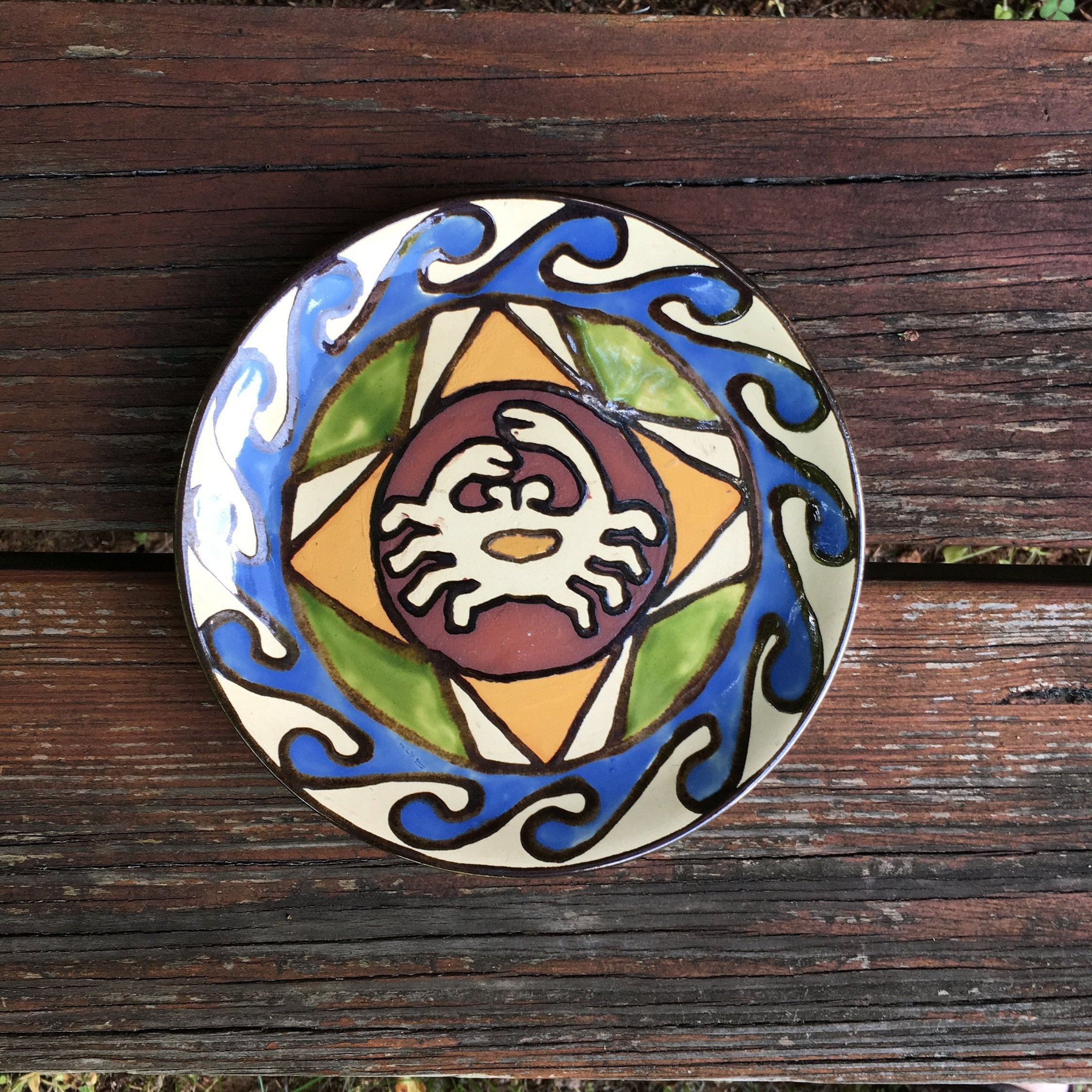Ceramic Crab Plate Hand Painted and Signed From Guyana by T. Alfred - Etsy