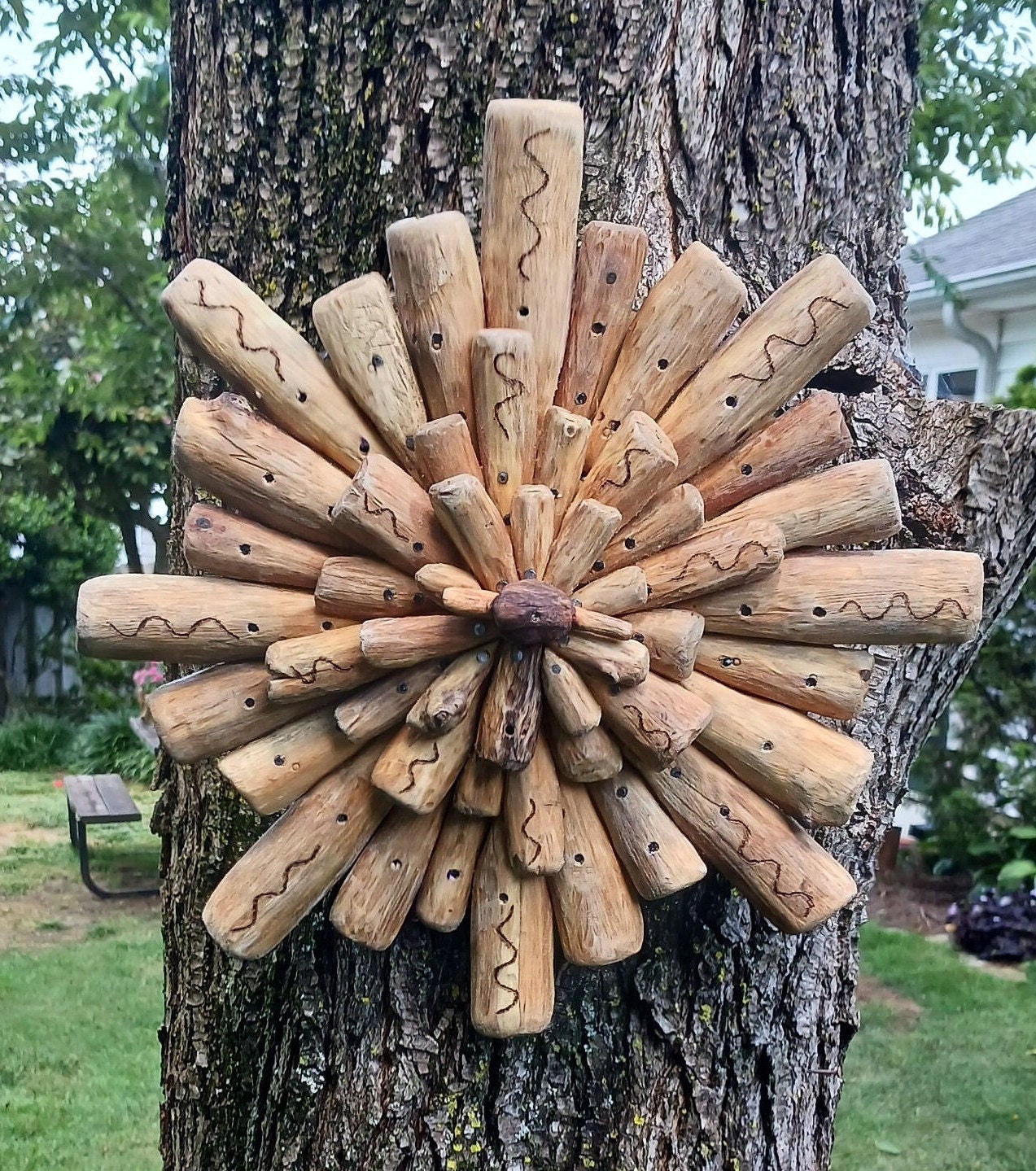 Ghost Wood or Driftwood Starburst Wall Decor 12 Inch Diameter - Etsy