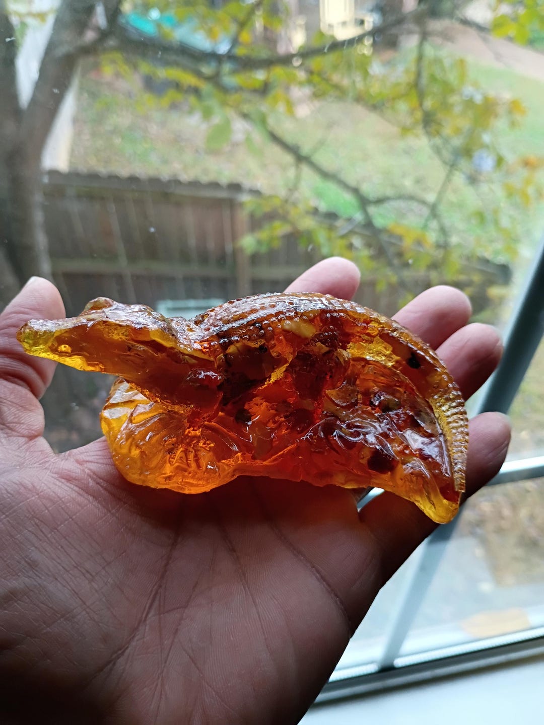 Genuine Baltic Amber Alligator Figurine – Hand-carved Amber Animal ...