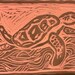 Sea Turtle Block Print, Lino Print, ORIGINAL Print, Hand Pressed Print ...