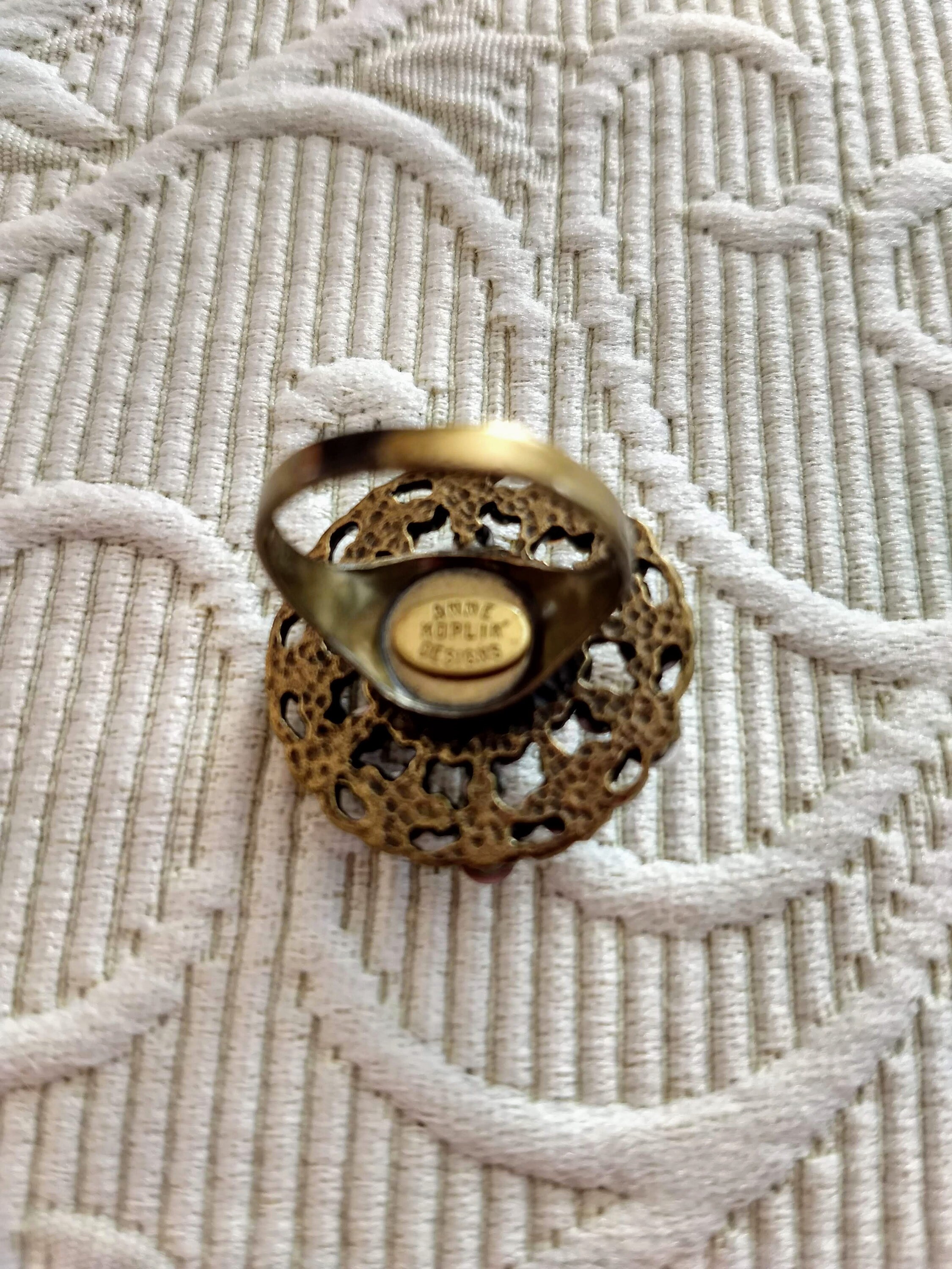 Rare Find Large Round Ring With Champaign Swarovski - Etsy