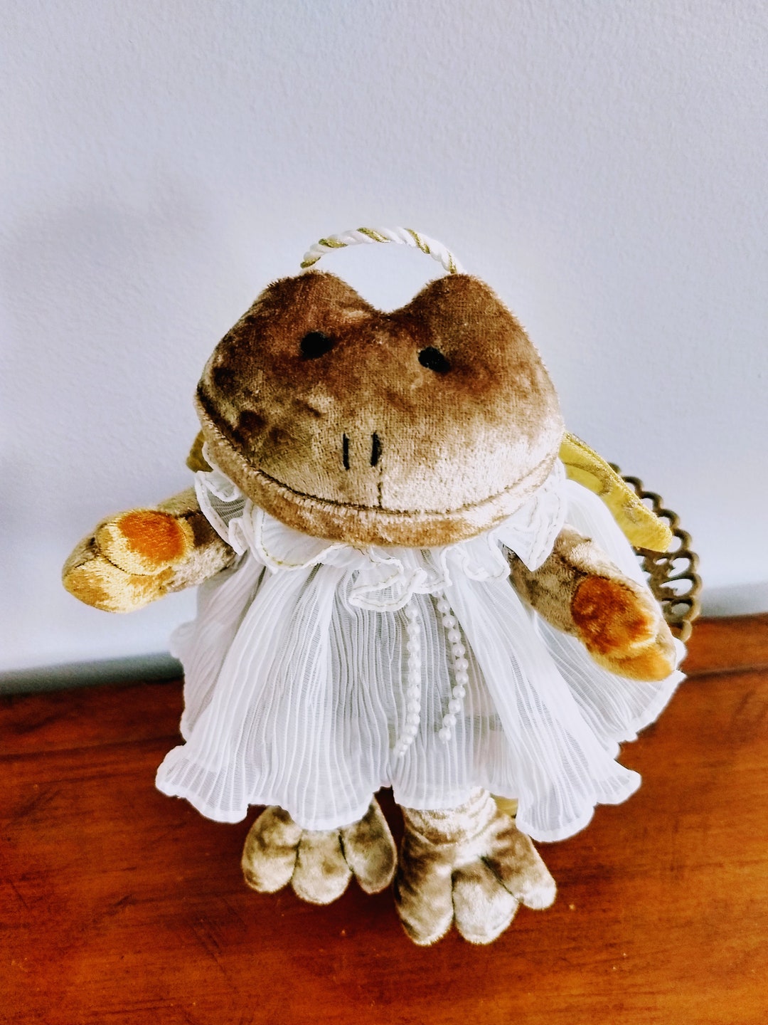 Stuffed Angel Frog Doll/soft Plush Hand Made Decorated - Etsy