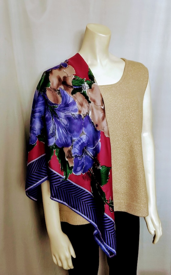 big square silk scarf - Gem