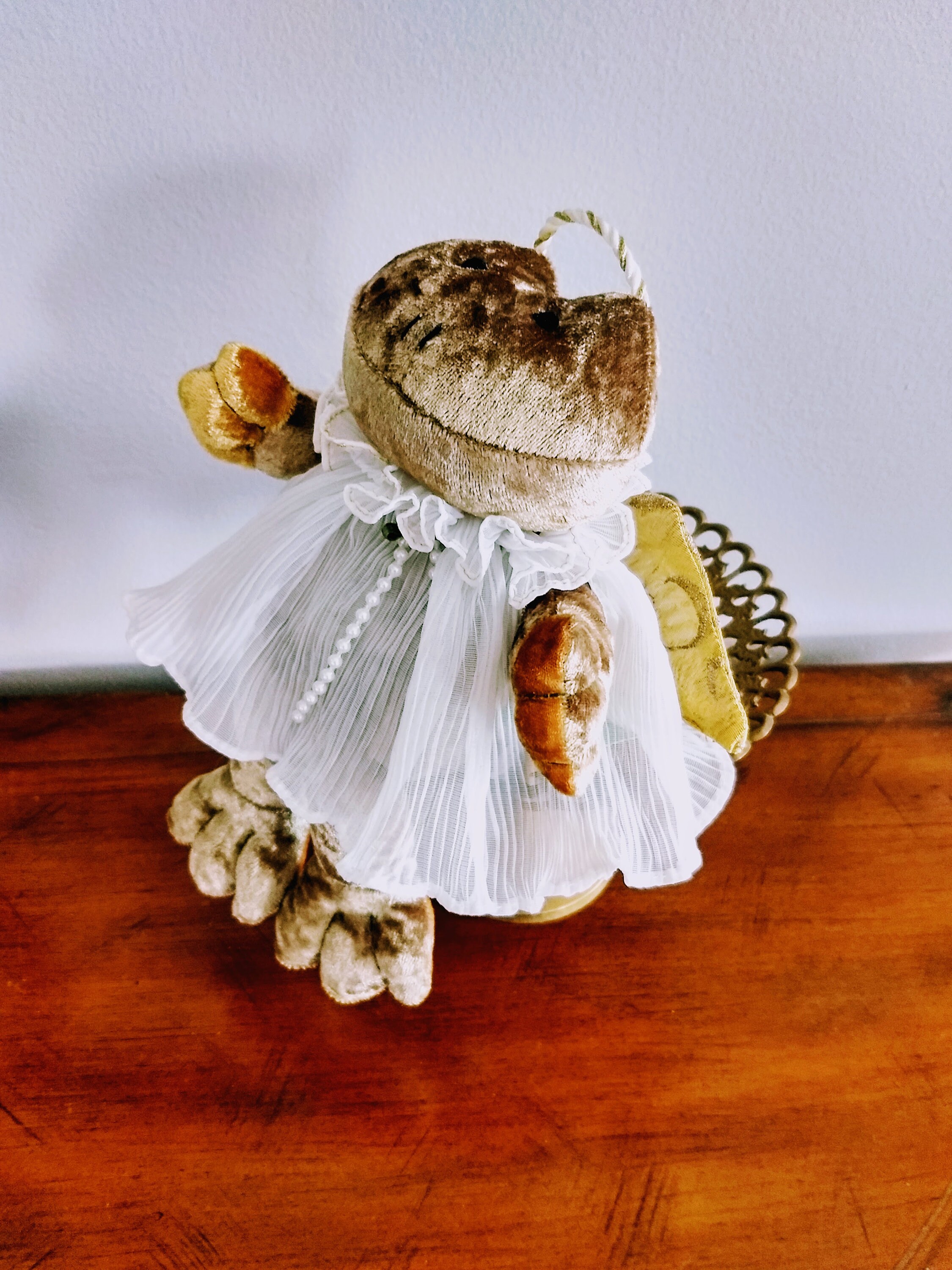 Stuffed Angel Frog Doll/soft Plush Hand Made Decorated - Etsy