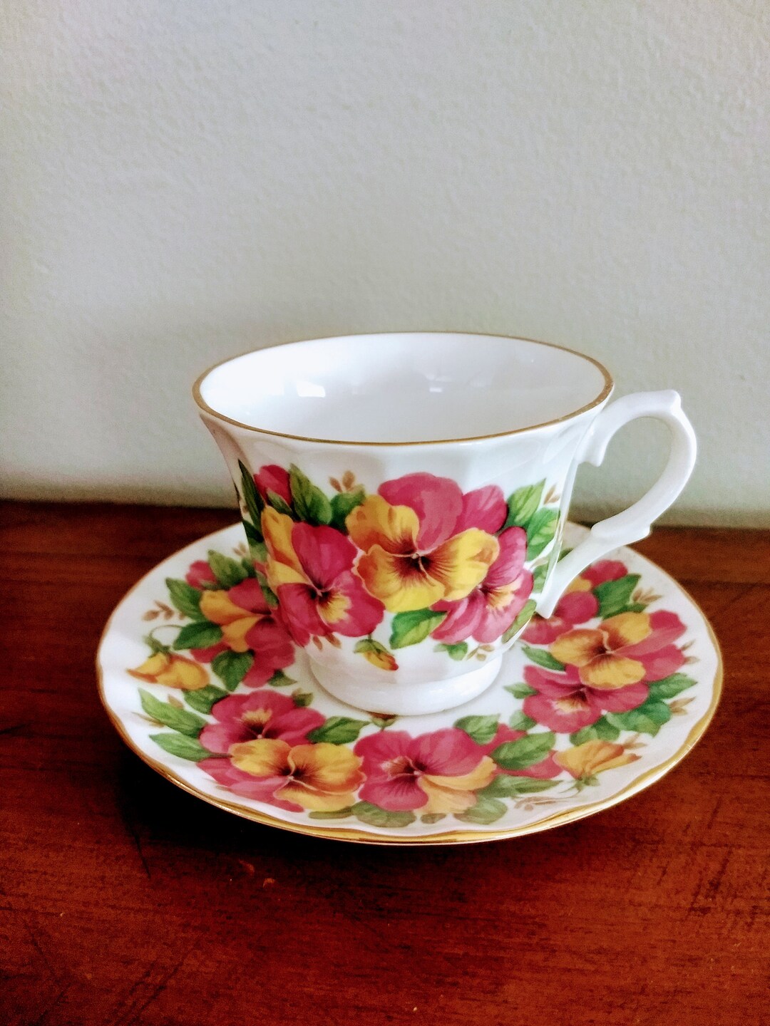 CROWN TRENT Summer Bloom Limited Teacup Set/english Fine Bone China ...