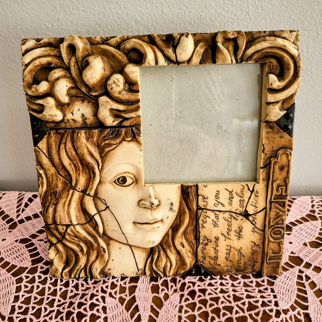 Vintage 3D Ceramic Art Square Photo Frame Modern Art Home Decoration ...