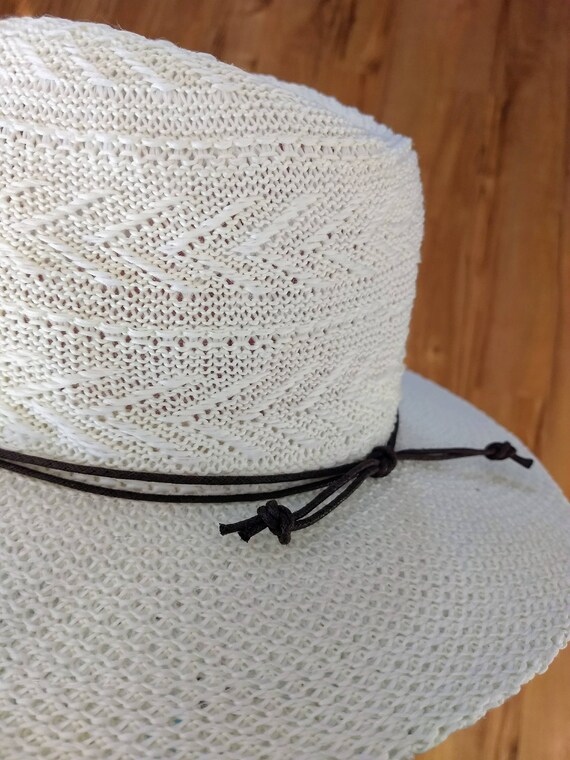 Vintage Classic Fedora Hat/ Ivory Summer Hat/Italian … - Gem
