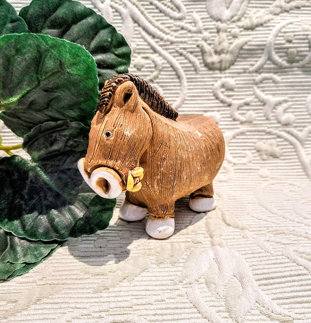 Vintage Artesania Rinconada Donkey Pottery Figurine/retired Mid-century ...