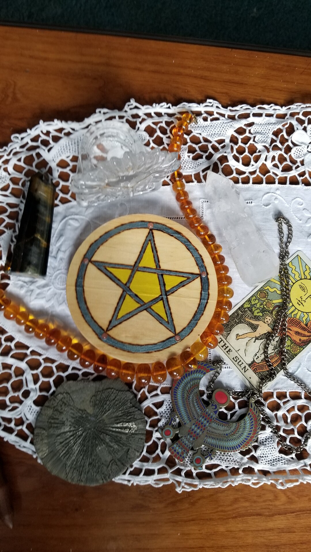 Sunstone Altar Pentacle | Wicca Witchcraft Pagan Sabbat Solar Sun - Etsy