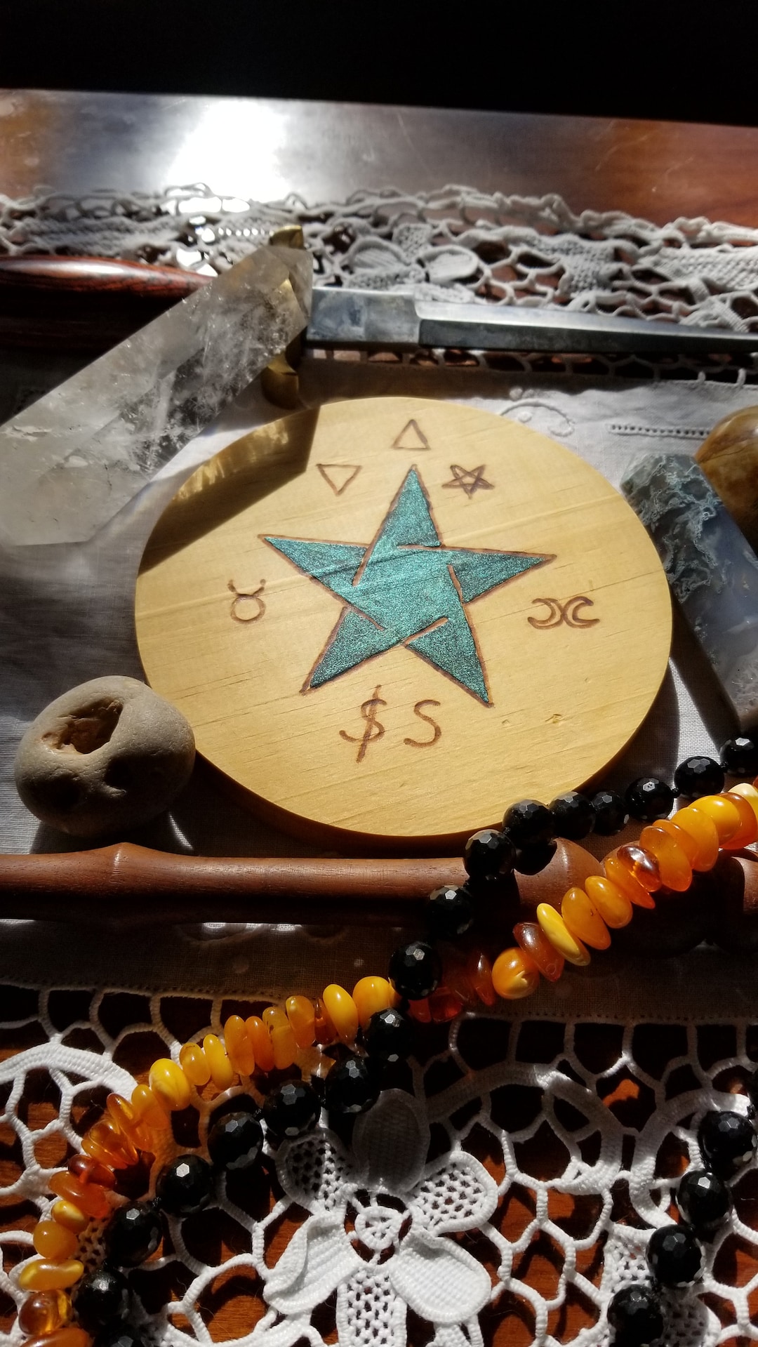 Gardnerian Alexandrian Wicca Altar Pentacle | Traditional Witchcraft ...