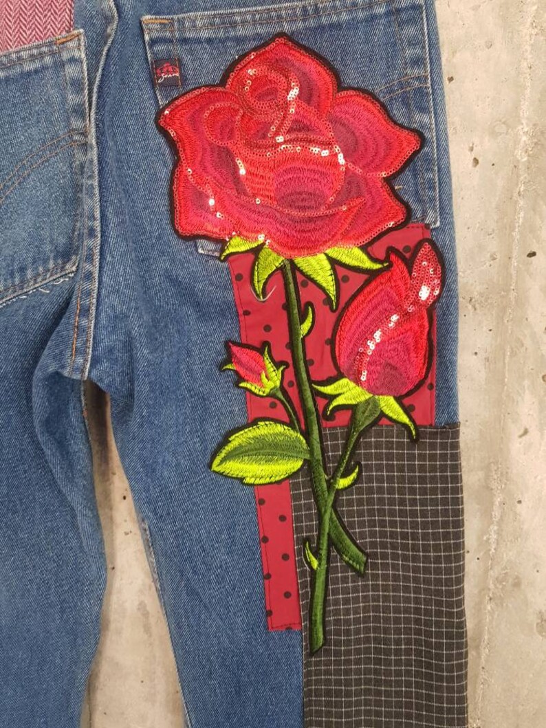 Vintage Jean's Embroidery Jeans All SIZES | Etsy
