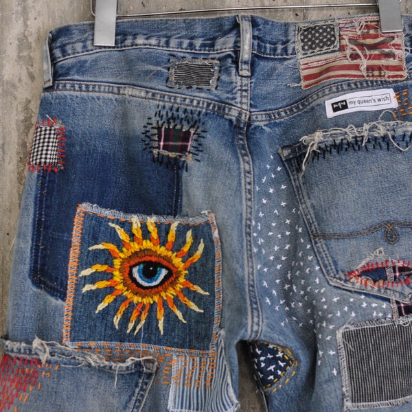 Patch Jeans - Etsy