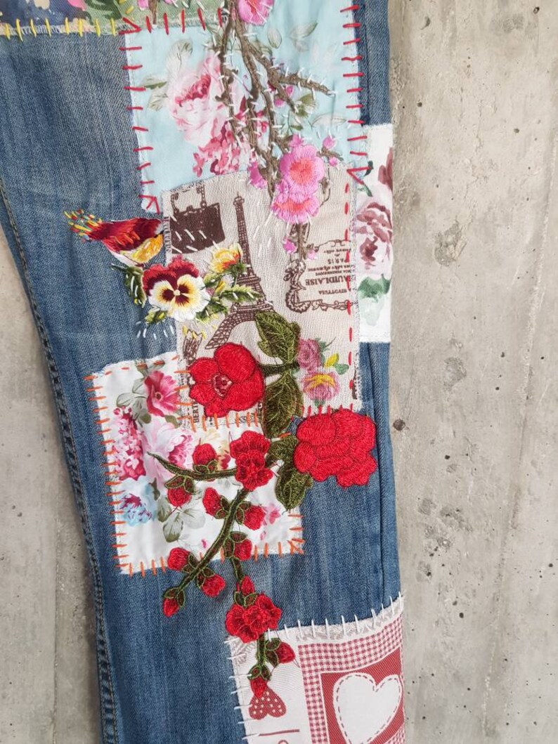 All SIZES High Waist Destroyed Boyfriend Jeans Distressed and | Etsy