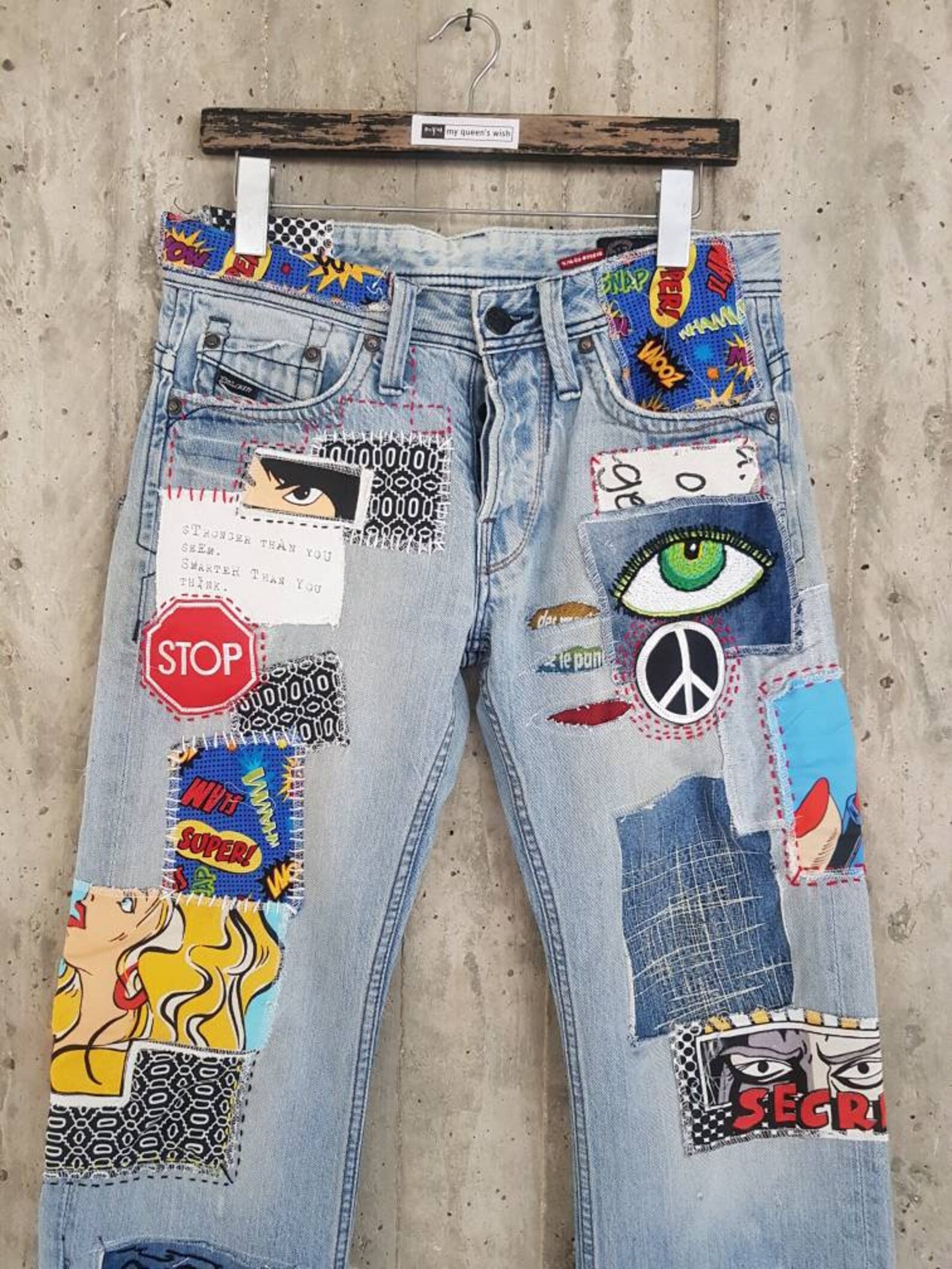 All SIZES High Waist Destroyed Boyfriend Jeans Distressed and | Etsy