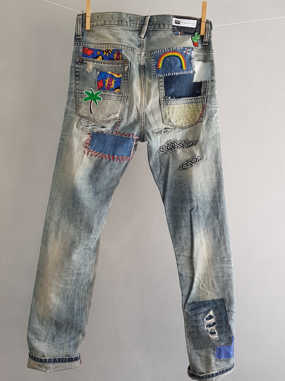 High Waisted Mom Jeans// All Sizesvintage 80s L Medium Wash | Etsy